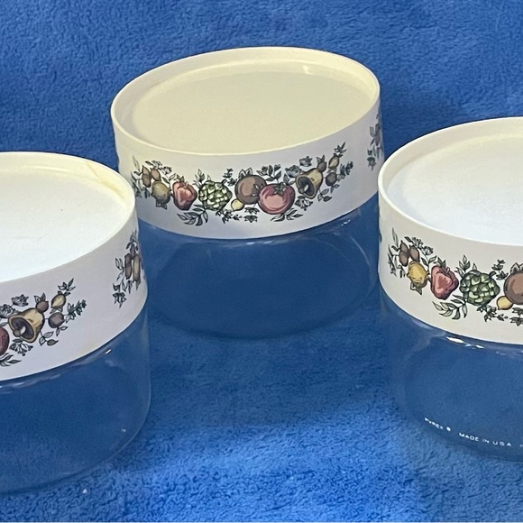 Pyrex | Kitchen | Vintage Pyrex Stackable Glass Canisters Spice Of Life ...
